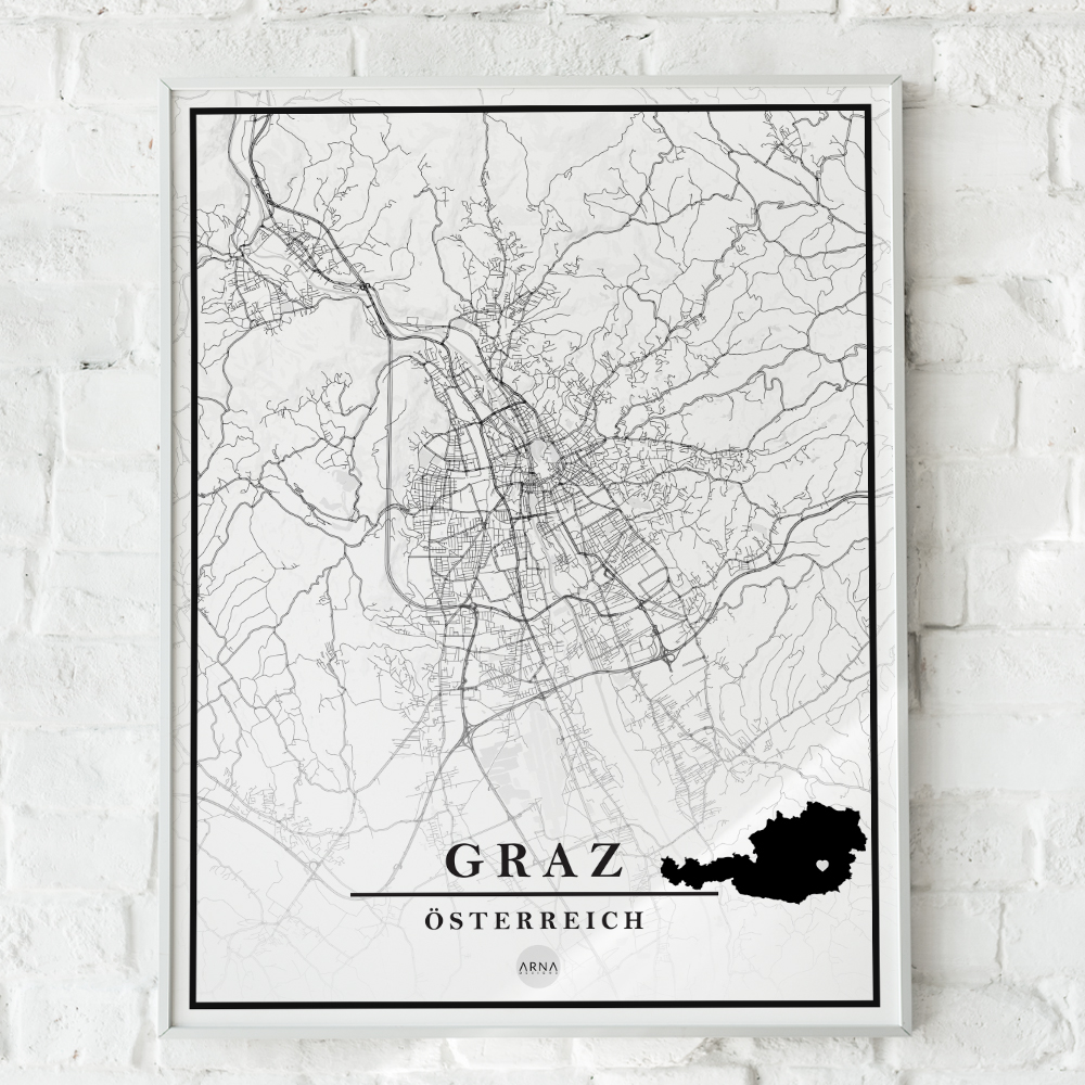 Stadtkarte von Graz - ARNA Designs
